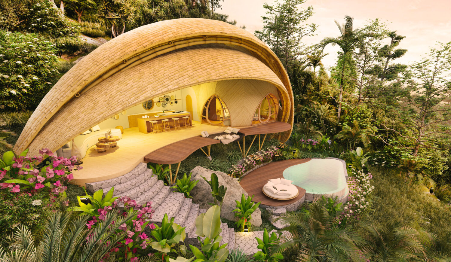 Exclusive bamboo villa for sale in Kuta Lombok